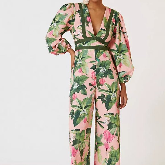 FARM Rio | Pants & Jumpsuits | Farm Rio X Anthropologie M Nwt Deepv ...